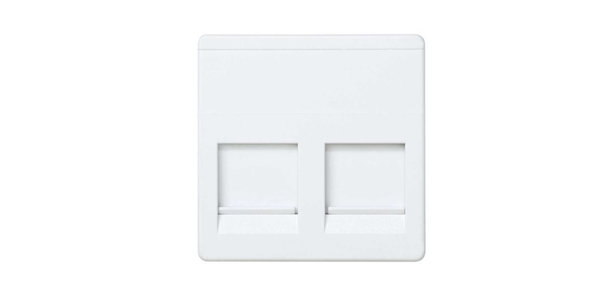 SIMON 27 TAPA ADAPTADOR 2 RJ45 BLANCA - Manau
