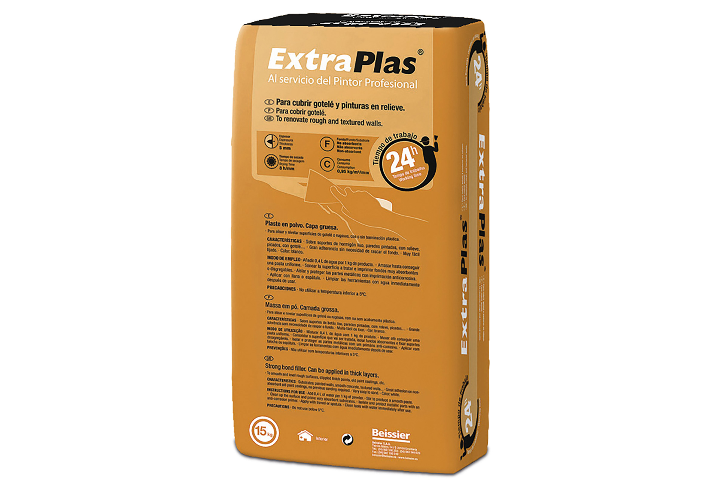 Aguaplast Extraplas saco naranja 15 kg - Manau